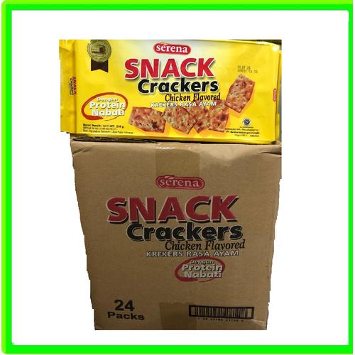 Jual KARTONAN Serena Snack Crackers Chicken Flavored 210gr Biskuit Rasa ...