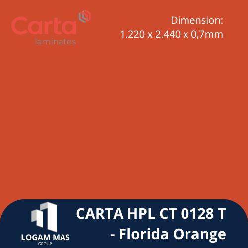 Jual CARTA HPL CT 0128 T - Florida Orange - High Pressure Laminates ...