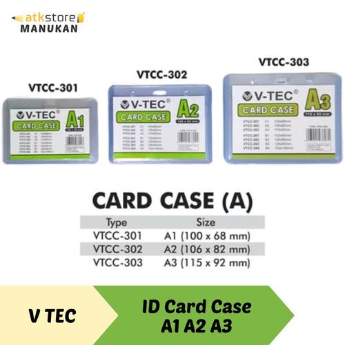 Jual V TEC ID CARD CASE (A1 A2 A3) ISI 20 PCS - A2 (106 x 82) - Kota ...