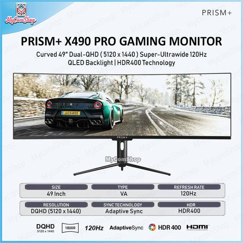 Jual PRISM+ X490 PRO ULTRAWIDE CURVED GAMING MONITOR 49-INCH DQHD 120HZ ...