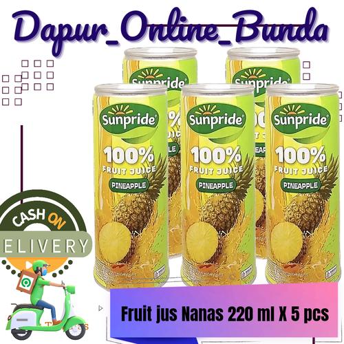 Jual Sunpride Fruit Juice Pineapple Kaleng 220 ml X 5 pcs - Kab ...