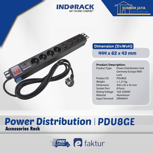 Jual INDORACK || Power Distribution Unit PDU8GE - 8 Outlet TOP Quality ...