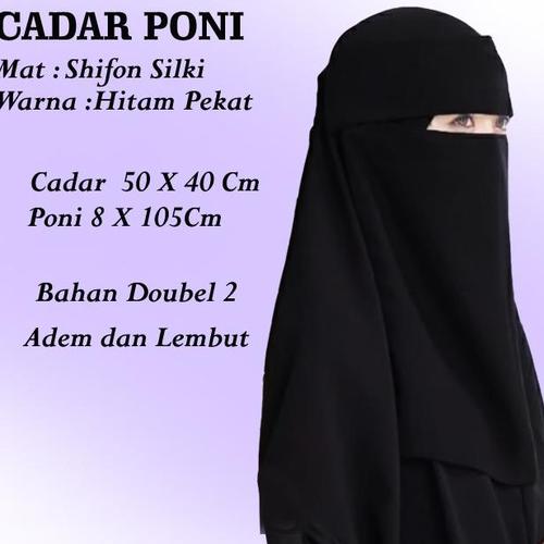 Jual Cadar Niqab Bandana Dewasa 2 Layer Arab Yaman Niqob Sifon Jet ...