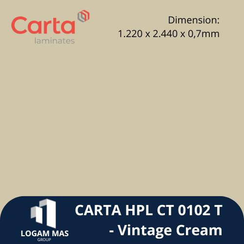 Jual CARTA HPL CT 0102 T - Vintage Cream - High Pressure Laminates ...