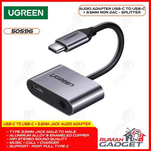 Jual UGREEN-50596 Adapter Type C to Type C + 3.5mm Audio Splitter (Non-DAC) - Jakarta Barat ...