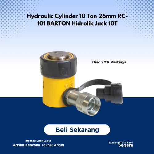 Jual Hydraulic Cylinder 10 Ton 26mm RC-101 BARTON Hidrolik Jack 10T ...