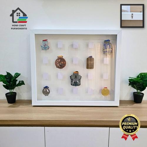 Jual Tempat Display Medali isi 20 / Medal Frame Holder - Black Doff ...
