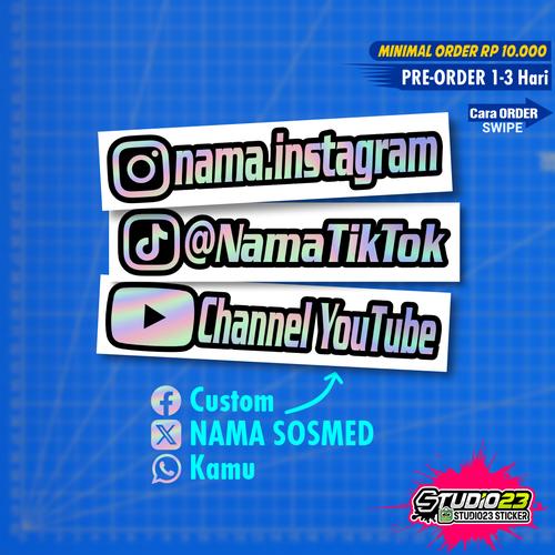 Jual Stiker Nama SOSMED Social Media Cutting - LIST HITAM - Kota ...