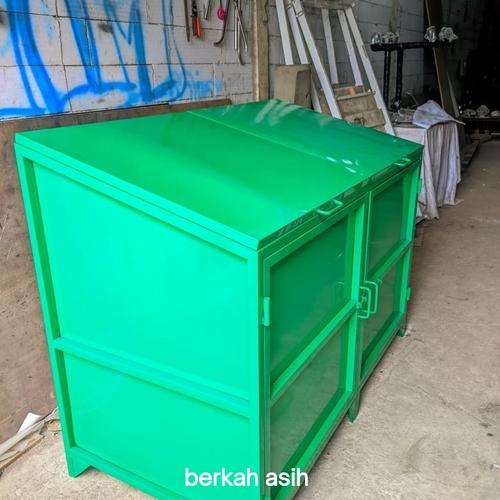 Jual tempat sampah container besi .portebel 800L - Putih - Kab. Bogor ...