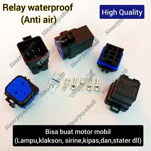 Jual relay waterproof anti air 12v 30a maximal 12v 40a 4p 5p rellay 4 ...