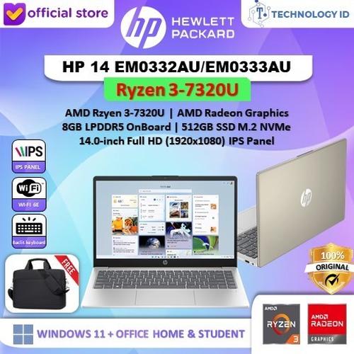 Promo HP 14-em0332au/em0333au Ryzen 3-7320U 8GB 512GB SSD 14.0-inch ...