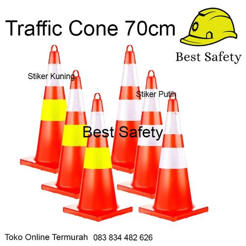 Jual Safety Traffic Cone 70 cm / Kerucut Lalu Lintas 70 cm - Putih-Putih - Jakarta Barat - Best ...