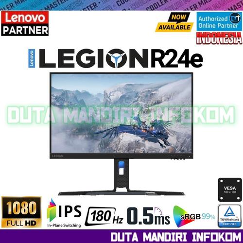 Promo Lenovo LEGION R24e 24" inch - FHD IPS 180Hz 0.5ms HDMI DP 99% ...