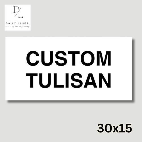 Jual SIGNAGE CUSTOM 30 x 15 CM SIGNBOARD AKRILIK PUTIH COSTUM TULISAN ...