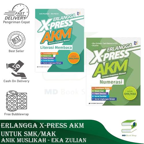 Jual BEST SELLER ORIGINAL ERLANGGA X-PRESS AKM NUMERASI DAN LITERASI MEMBACA SMK/MAK MERDEKA ...