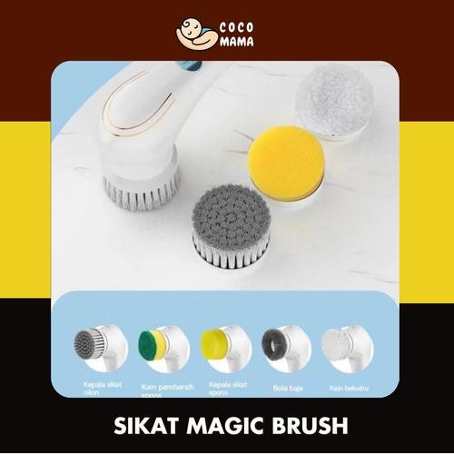 Promo Cocomama Sikat Elektrik 5 in 1 Handheld Sikat Magic Brush/Kamar Mandi Rotasi Cerdas 360 ...