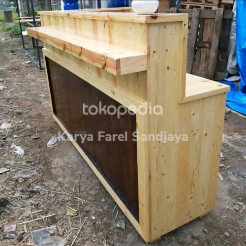 Jual Meja Barista/ meja kasir / meja display resepsionis jati Belanda ...