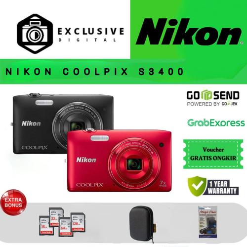 Jual NIKON COOLPIX S3400 / CAMERA DIGITAL NIKON COOLPIX S3400/ S3400 ...