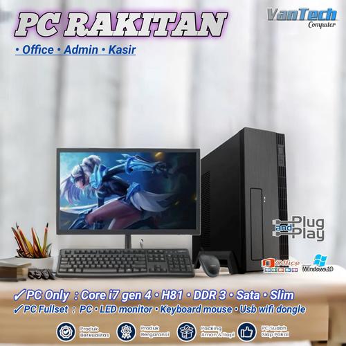 Promo Komputer PC Rakitan Slim / Desktop Core i7 4770 Admin dan Office ...