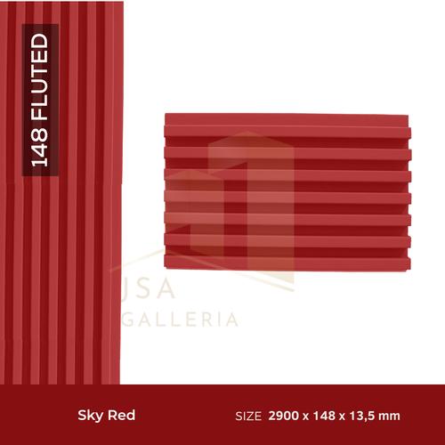 Jual WPC Roshan 2900 x 148 x 13,5 mm - Sky Red – WPC 148 FLUTED - Kota ...