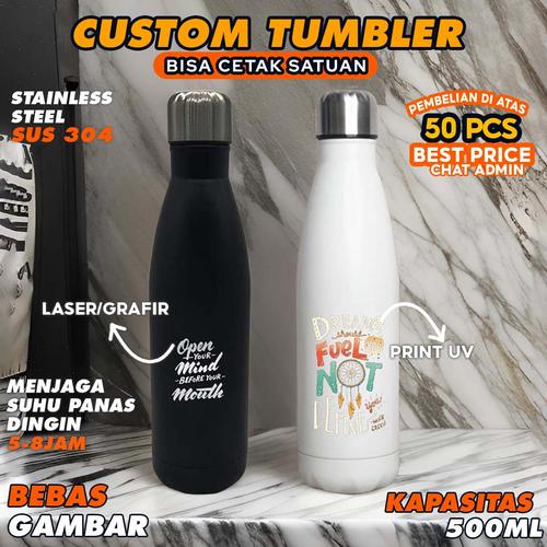 Promo CUSTOM TUMBLER TERMOS BOWLING B88-2 SOVENIR/PROMOSI LASER GRAFIR ...