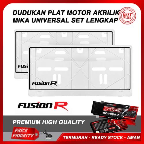 Promo Tempat Dudukan Plat Nomor Motor Mika Akrilik Set Premium Fusion R ...