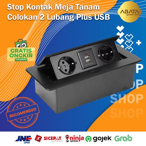 Promo Stop Kontak Meja Tanam Stop Kontak 2 Lubang Stop Kontak USB ...