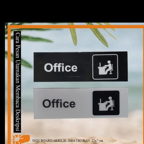 Jual SIGN BOARD AKRILIK OFFICE / RUANG KERJA / KANTOR - Hitam - Jakarta ...