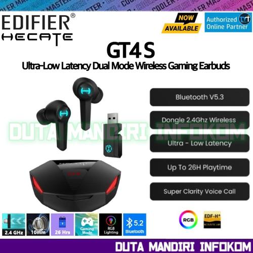 Promo HECATE by Edifier GT4 S TWS - Ultra-Low Latency Dual Mode True Wireless Gaming Earbuds I ...