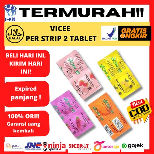 Jual Vitamin C Vicee per Strip 2 Tablet Hisap Vice Lemon Jeruk ...