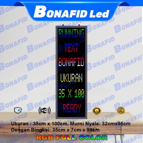 Jual 35cm x 100cm RGB FULL COLOR Satu Sisi Muka : Tampilkan Waktu dan ...