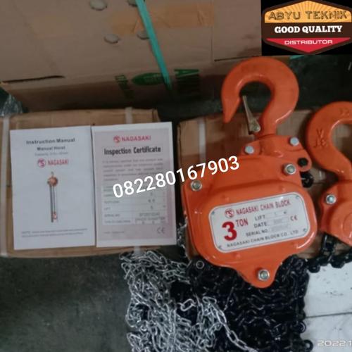 Jual NAGASAKI CHAIN BLOCK 3 TON X 12 METER - Jakarta Pusat - AbyuTeknik ...