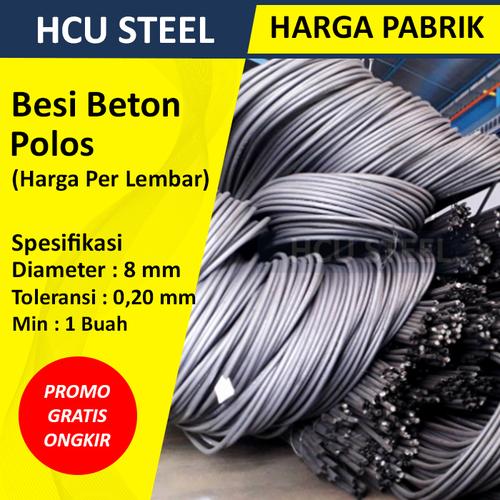 Jual Besi 8 mm polos Toleransi 0.20 mm Besi Beton Polos Per 1 Buah ...