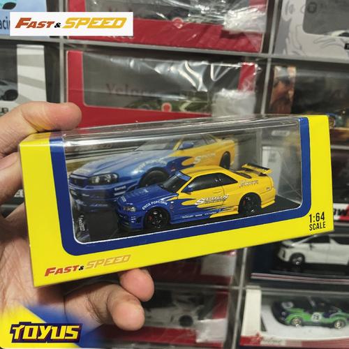 Jual Fast&Speed - Skyline GTR R34 Spoon Sports Blue Yellow - Jakarta ...