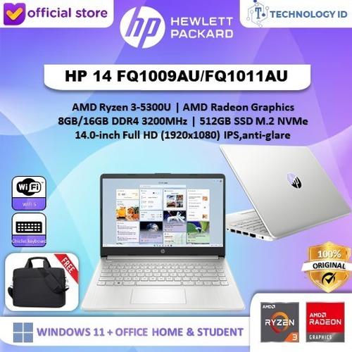 Promo Laptop HP 14S FQ1009AU Ryzen 3 5300U 16GB 512GB SSD Windows 11 14.0'Full HD IPS - Full ...