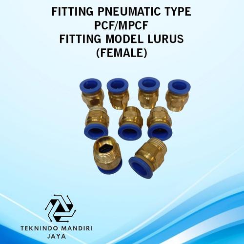 Jual Fitting Pneumatic PCF 4-M5/PCF fitting lurus Female Pneumatic MPCF ...