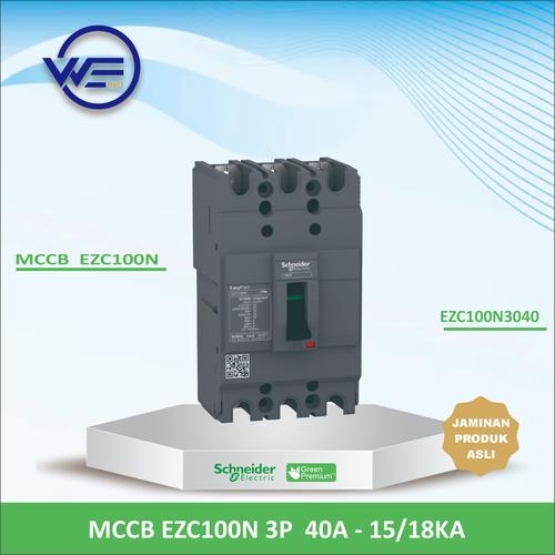 Jual MCCB 3P 40A EZC100N3040 Schneider Easypact NFB EZC100N 3 Phase 40 ...