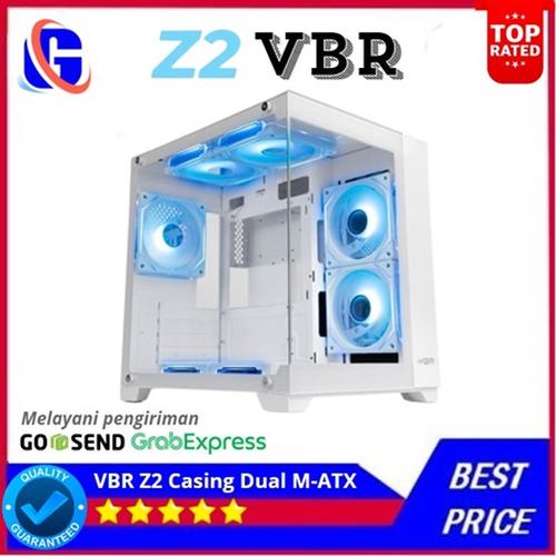 Jual VBR Z2 Dual Chamber Case Black & White | PC Casing M-ATX | CPU ...