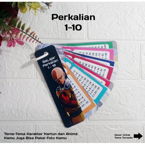 Jual Flash Card Perkalian 1-10, Buku Saku Perkalian, Belajar Perkalian ...