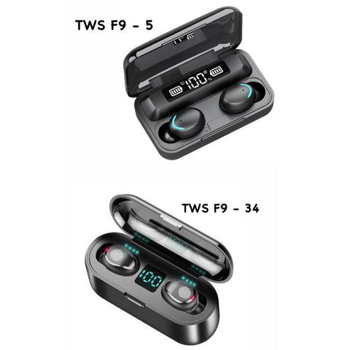 Jual TWS F9 Headset Earbuds Bluetooth Led Display Plus With PowerBank ...