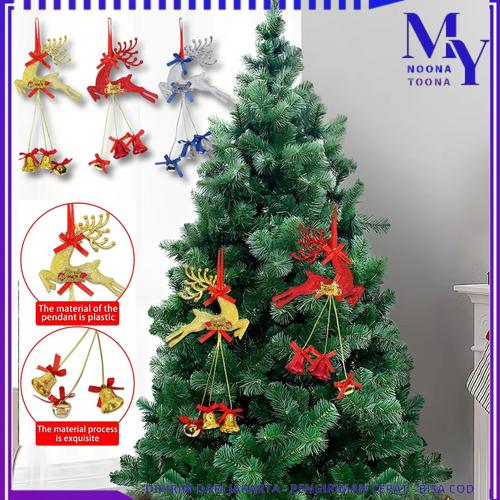 Jual Gantungan Hiasan Pohon Natal Bentuk Rusa Lonceng Gantungan ...