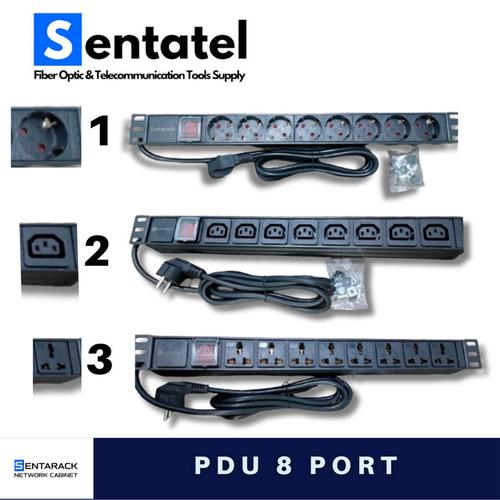 Jual SENTARACK Power distribution outlet 8 PORT PDU 8 SOCKET 8 SOKET PDU for rack wallmount 19 ...