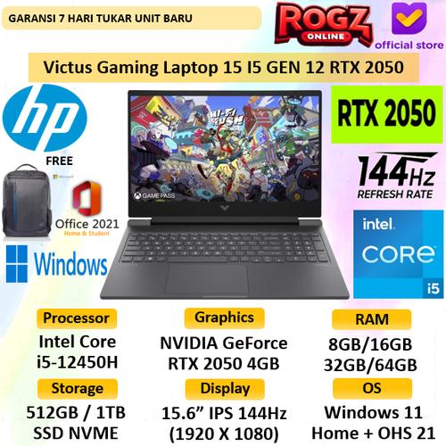 Promo HP Victus Gaming 15 i5 12450 RTX 2050 32GB 1TB SSD W 11 + OHS 15. ...