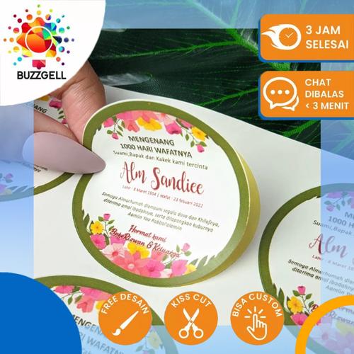 Jual Sticker Mengenang Wafatnya Stiker Card Tahlil Kartu Mengenang ...