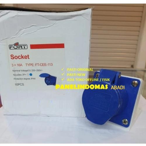 Jual SURFACE MOUNTING / WALL SOCKET 3P 3PIN 16A 113 FORT IP44 - Jakarta Pusat - panelindomas ...