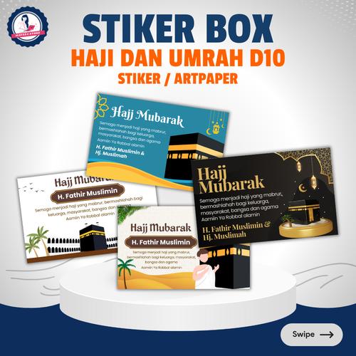 Jual Stiker Nasi Box bahan vinil bontak Request Tema Haji Umrah Mubarak ...