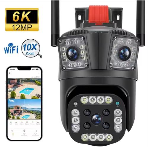 Jual New Three CCTV Wifi Outdoor Tiga Layar Lensa V380Pro PTZ IP Camera ...