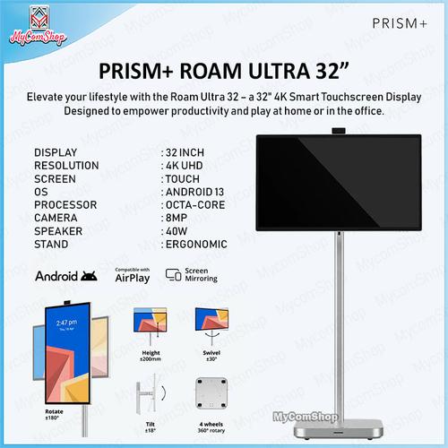 Jual PRISM+ ROAM ULTRA MONITOR 32" 4K UHD SMART TOUCH ANDROID 13 8GB ...