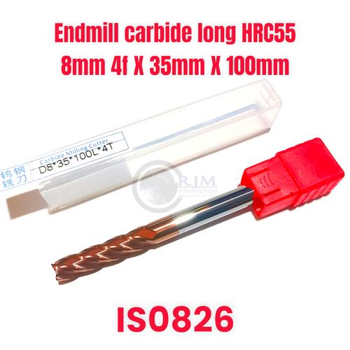 Jual bor fris D8 bor frais mata milling endmill carbide long 8 x 100mm ...