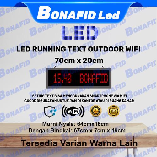 Jual 70cm x 20cm LED Running Text : Satu Sisi Muka OUTDOOR Satu Warna ...